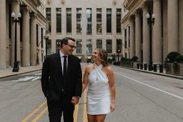 Classy Engagement Photos in Downtown Chicago | Alysa + Adam - Rachael ...