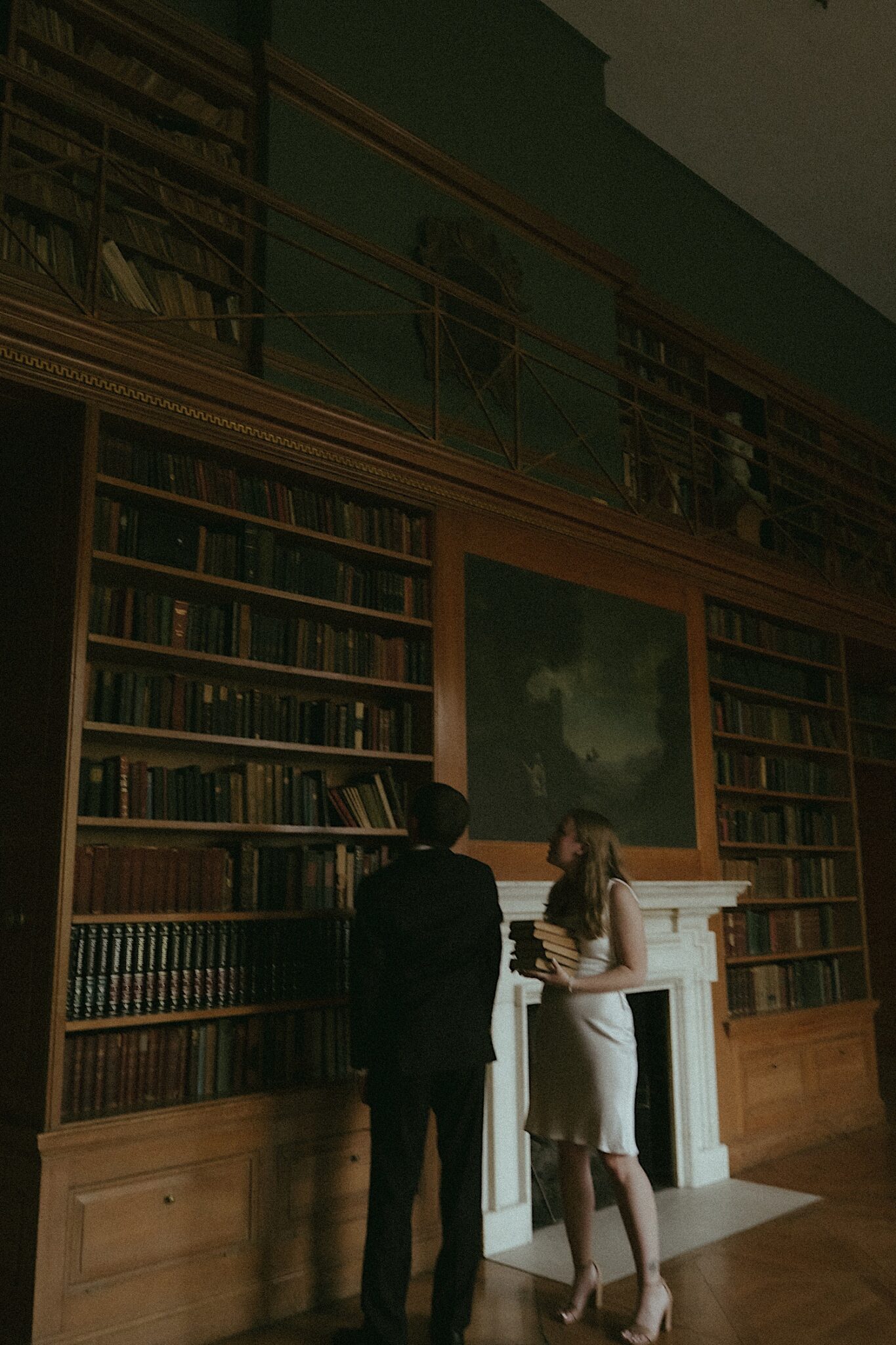 Moody Engagement Photos in the Allerton Park Library | Merrian + Ryan ...