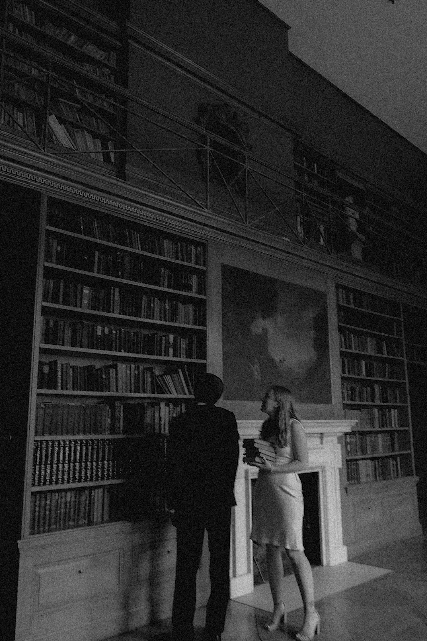 Moody Engagement Photos in the Allerton Park Library | Merrian + Ryan ...