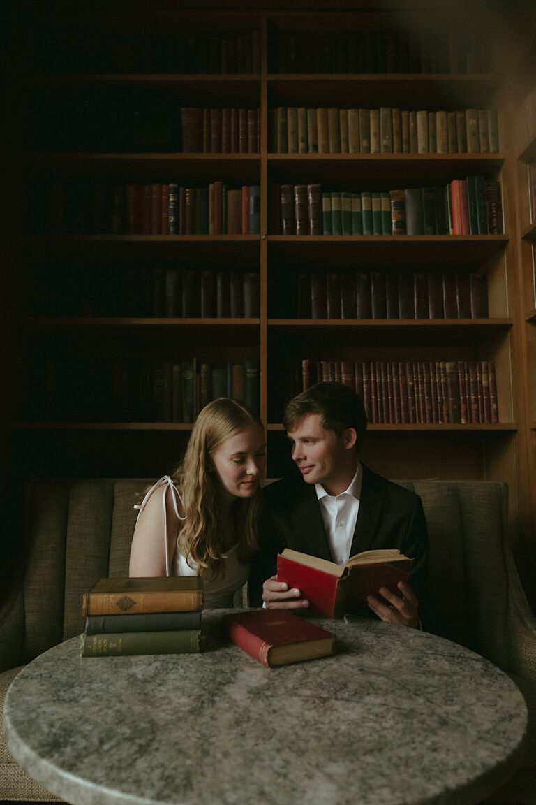 Moody Engagement Photos in the Allerton Park Library | Merrian + Ryan ...